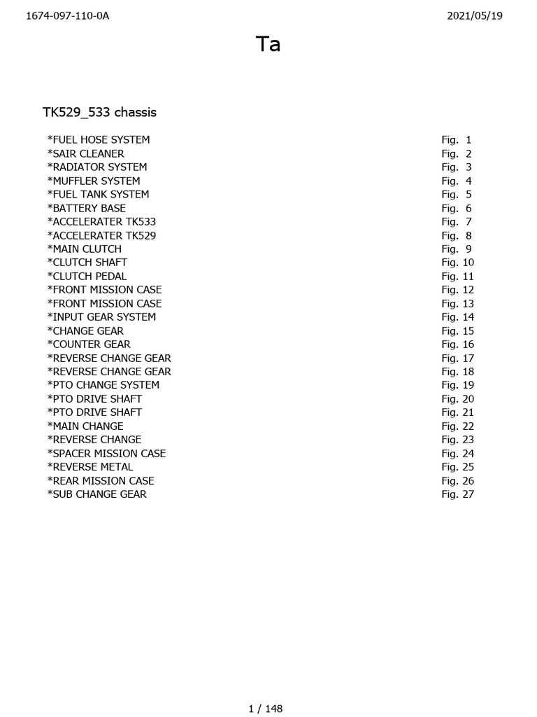 TK529_533 chassis (1) | PDF | Axle | Steering