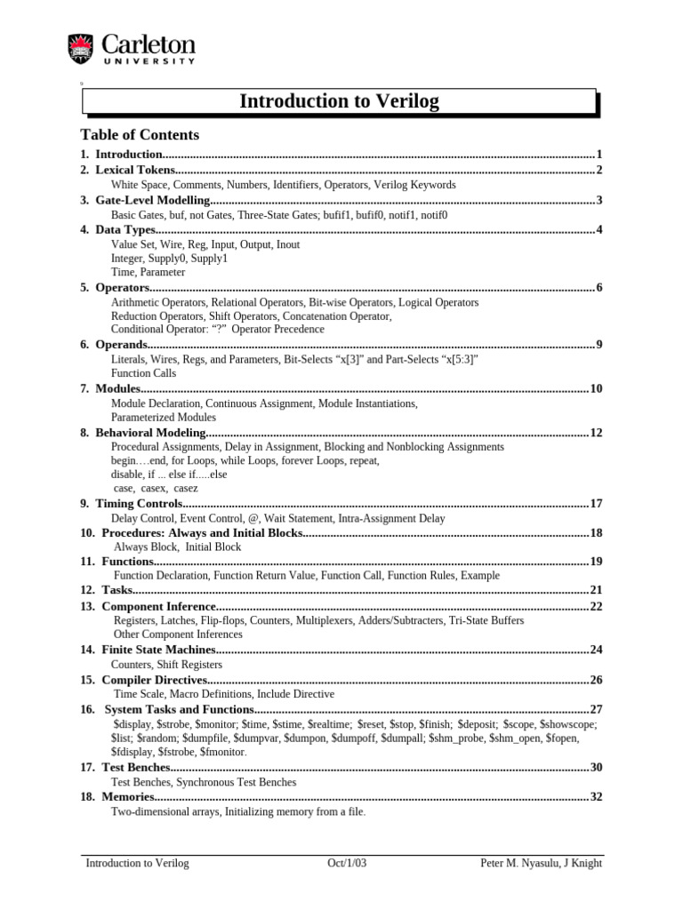 VerilogIntroduction Nyasulu | PDF | Hardware Description Language ...