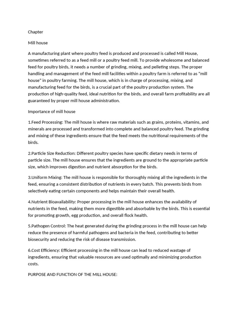 habiba | PDF | Mill (Grinding) | Animal Feed