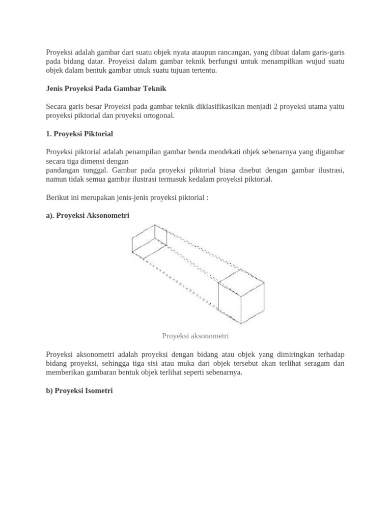 Menerapkan Gambar Proyeksi Pictorial | PDF