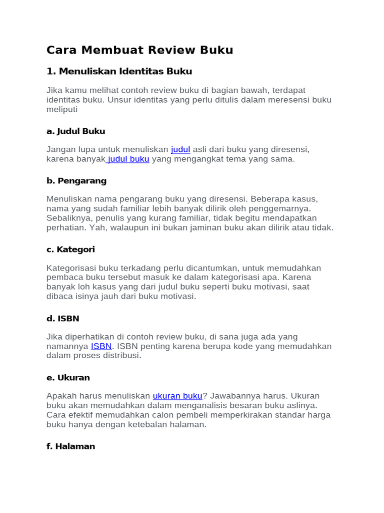 Cara Membuat Review Buku | PDF