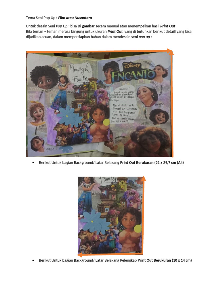 Tema Seni Pop Up Dan Deatil Ukuran | PDF