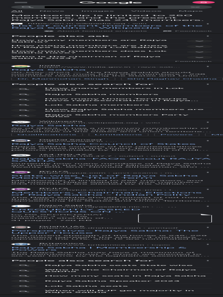 How Many Members Does Rajya Sabha Have - Google S | PDF | Government ...