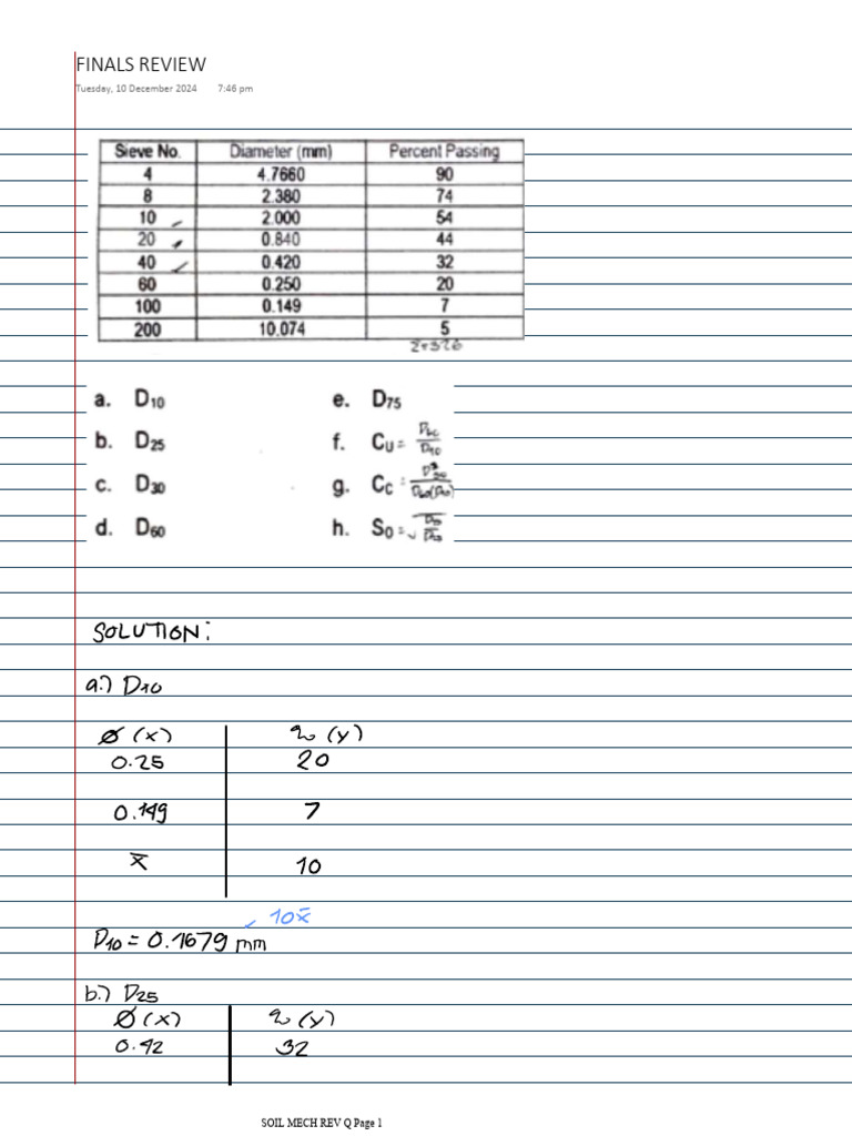 Soil Mechanics Review Guide | PDF