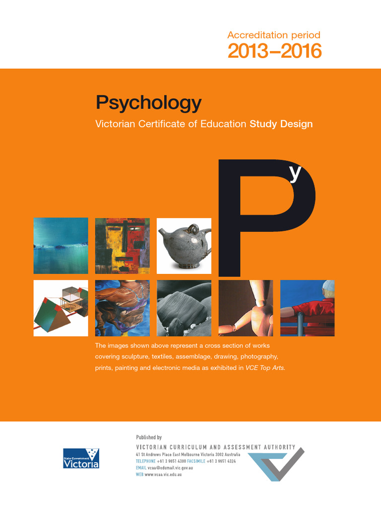 Psychology Study Design 2013 | PDF | Psychology | Developmental Psychology