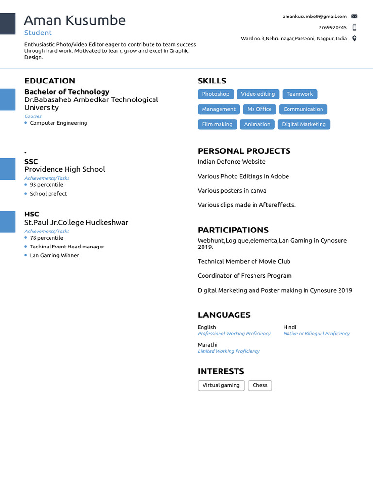 Aman's Resume | PDF