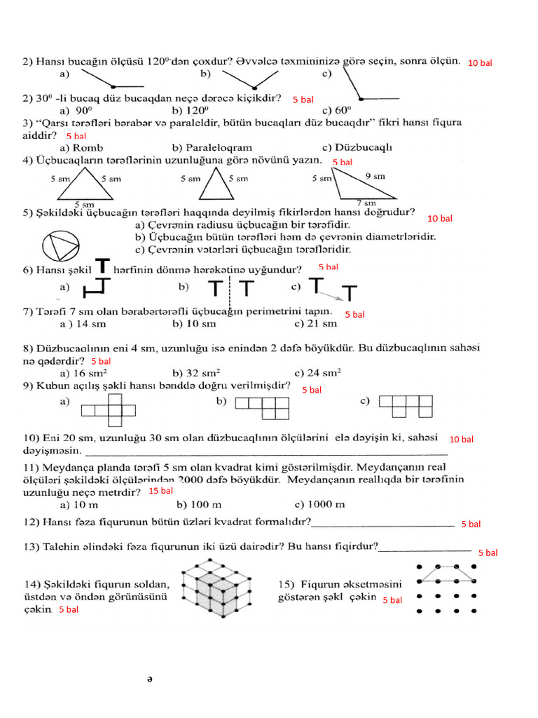 4 Cu S - Riyaziyyat KSQ 5 | PDF