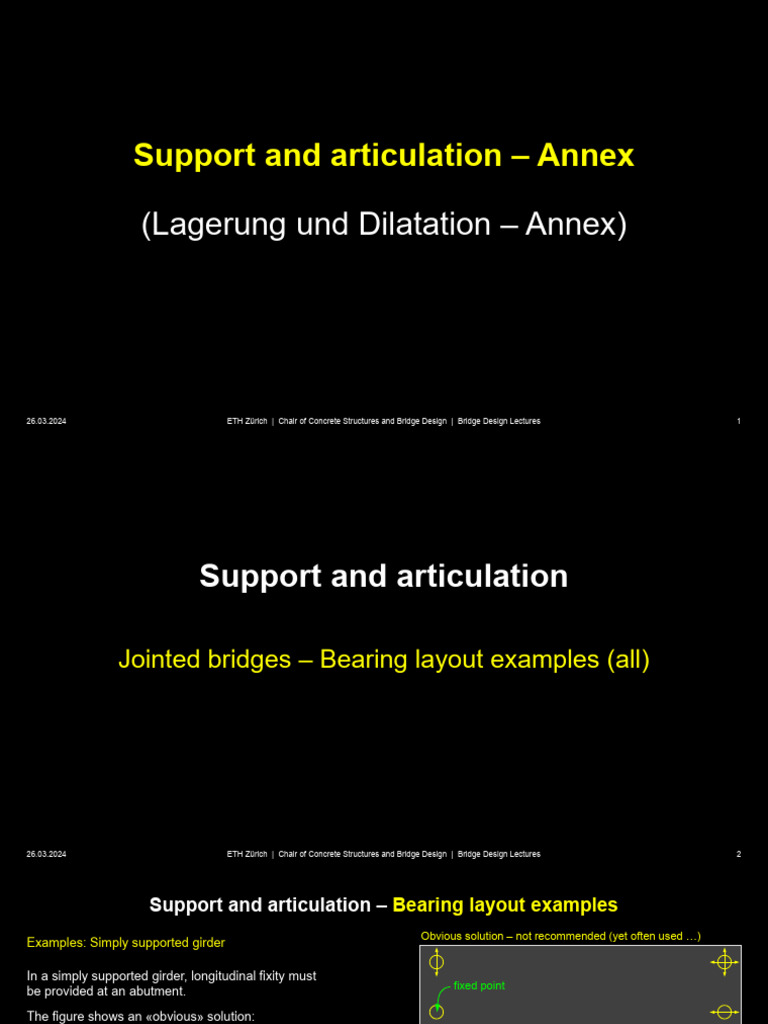 Support - and - Articulation Annex Example Layouts | PDF | Prestressed ...
