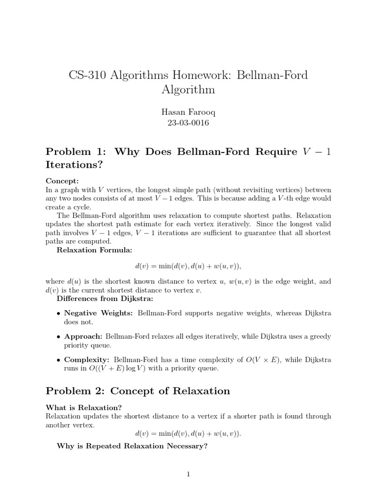 Algo Assignment | PDF | Mathematical Relations | Algorithms