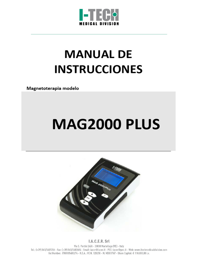 Mag2000 Plus Manual de Uso | PDF | Residuos | Corriente eléctrica