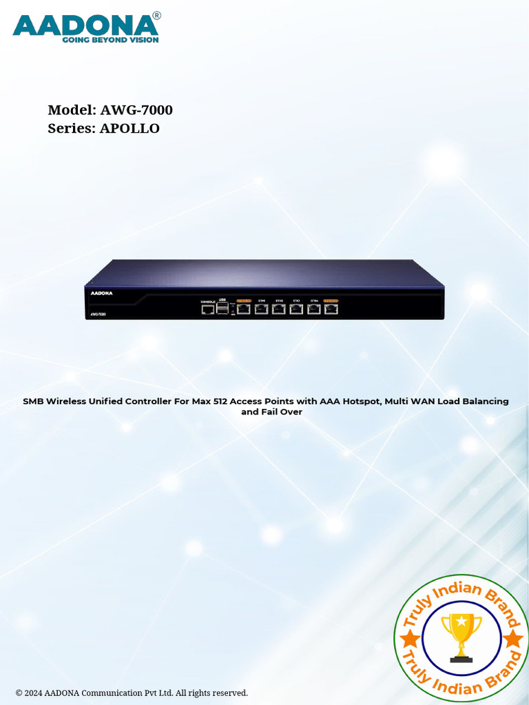 apollo-awg-7000 | PDF | Computer Network | Port (Computer Networking)