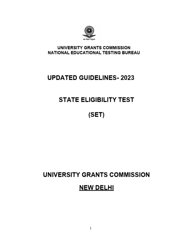 Updated Set Guidelines 2023 | PDF | Lecturer