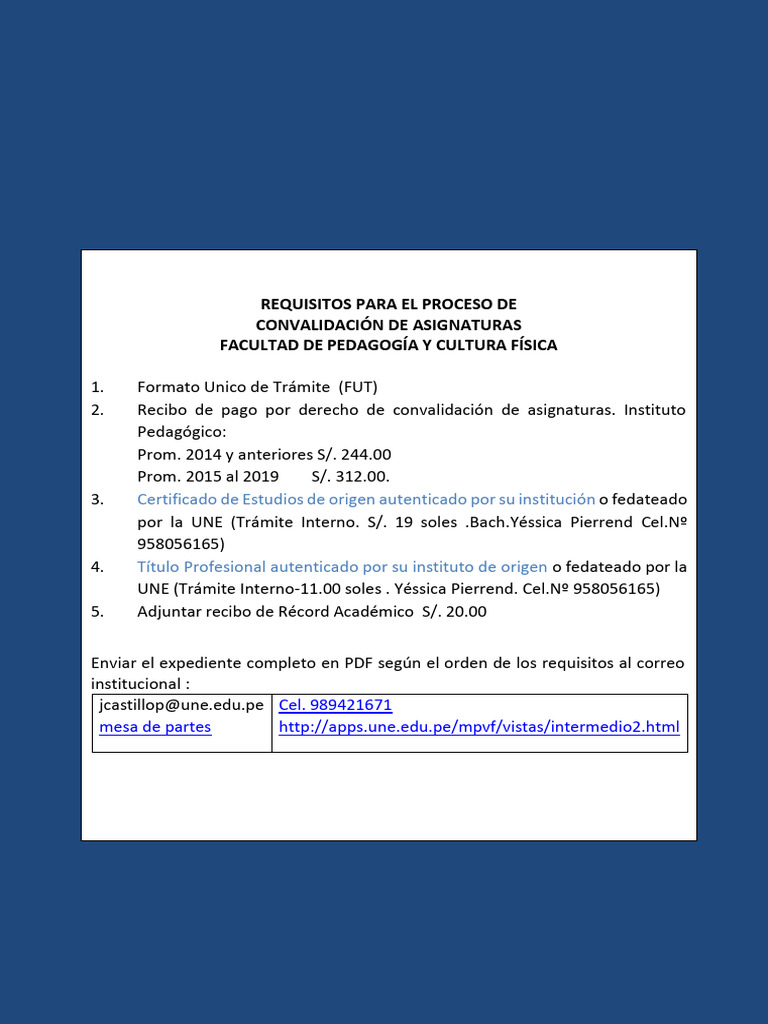 FPYCF-CONVALIDACION | PDF