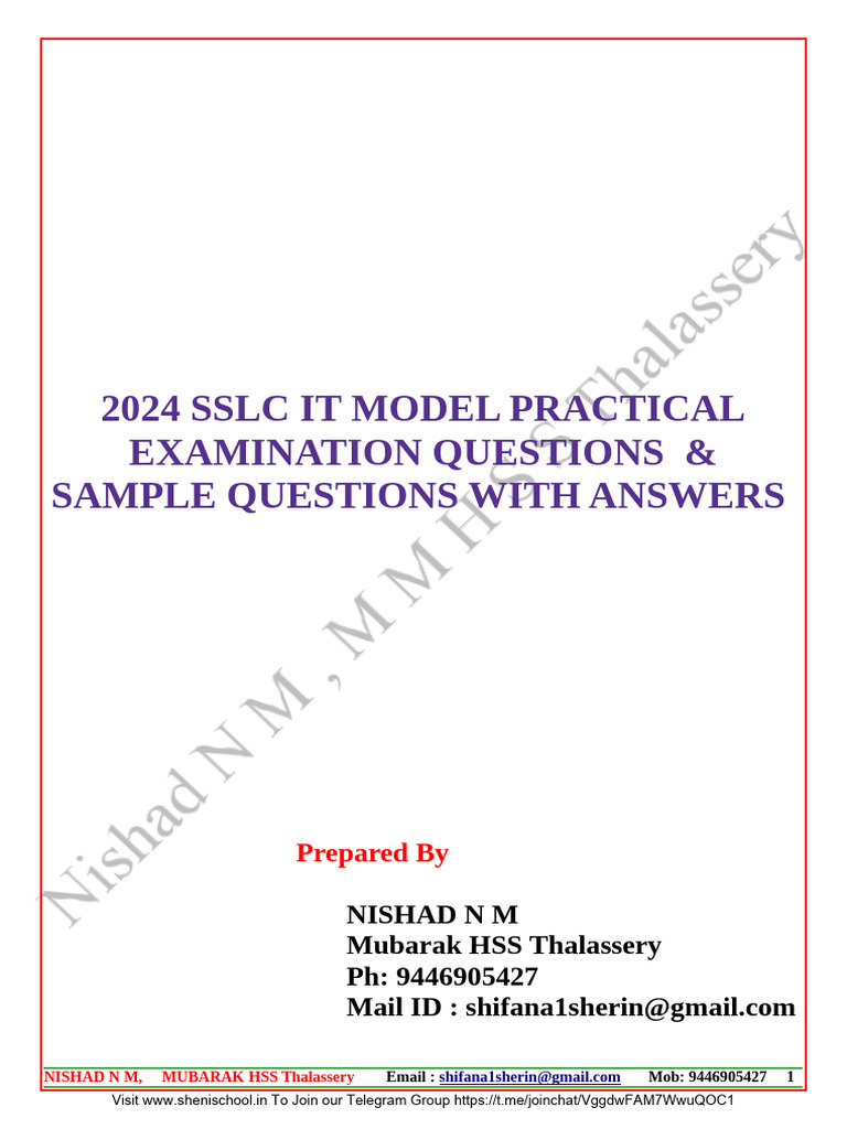 Sheniblog-2024 Model & Sample IT Questions & Answers | PDF | Software | Computing
