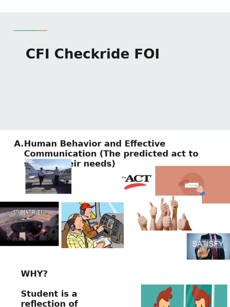 CFI Checkride Guiding FOI | PDF | Learning | Motivational
