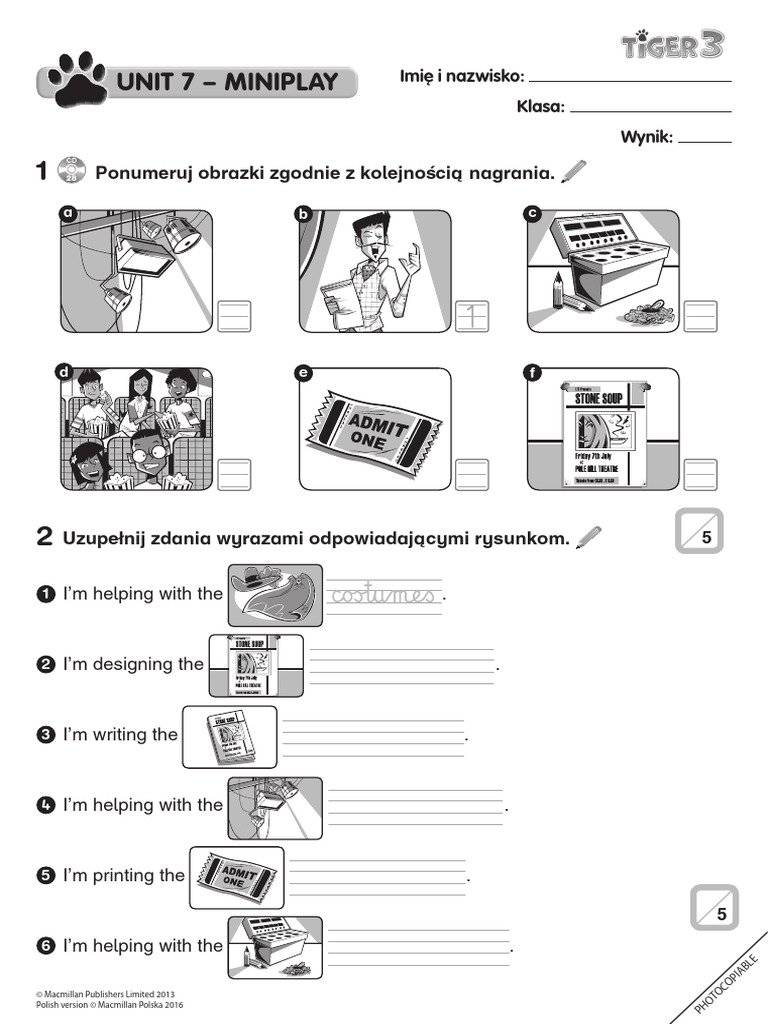 Tiger - 3 - RE - Reading Extension - Test - Miniplay | PDF