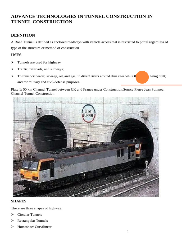 Advanced Tunnel Construction Techniques | PDF | Tunnel | Geotechnical ...