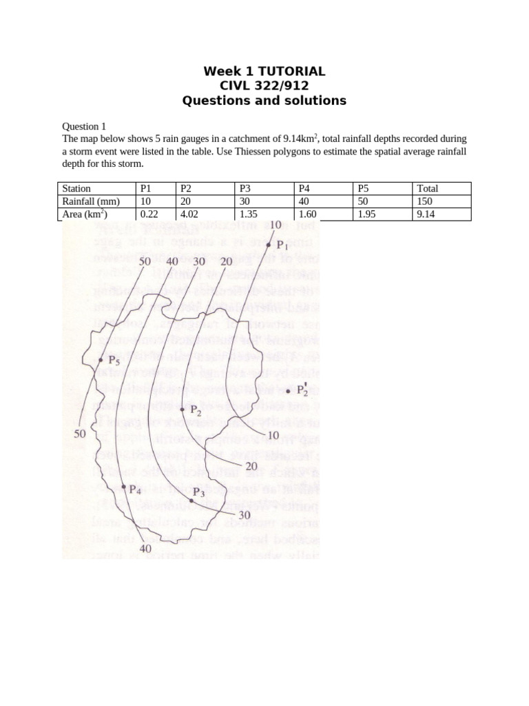 Thiessen Polygons & Rainfall Estimation | PDF