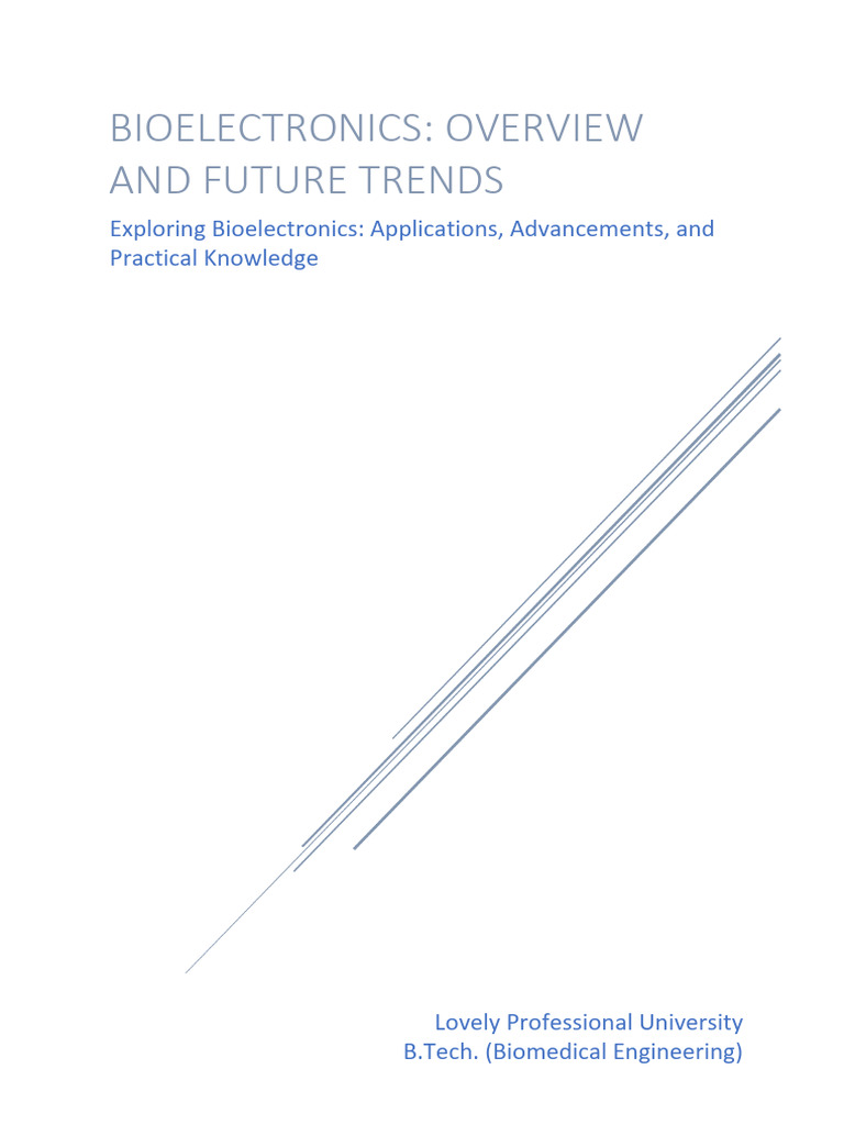 Bioelectronics by Pascal Abraham | PDF | Biosensor | Implant (Medicine)