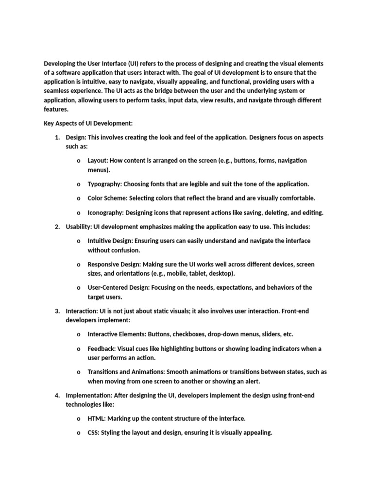User Interface Development Guide | PDF | User Interface | Usability