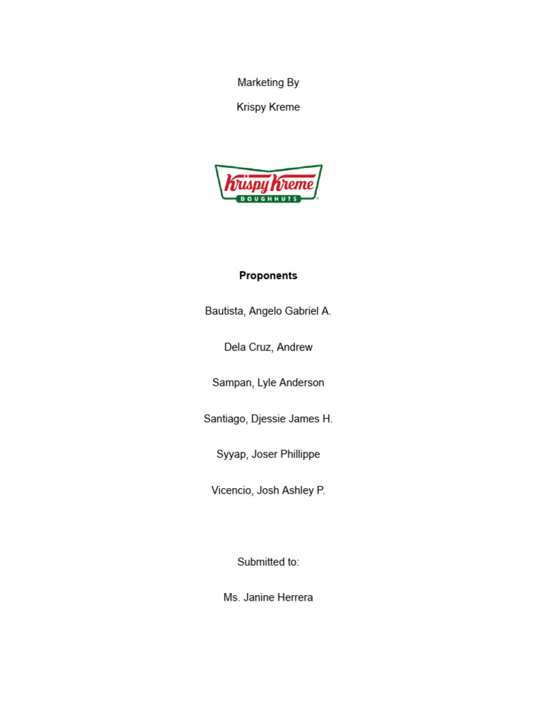 Krispy Kreme Final Medyo | PDF | Brand | Marketing
