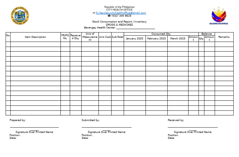 Inventory Document Pdf