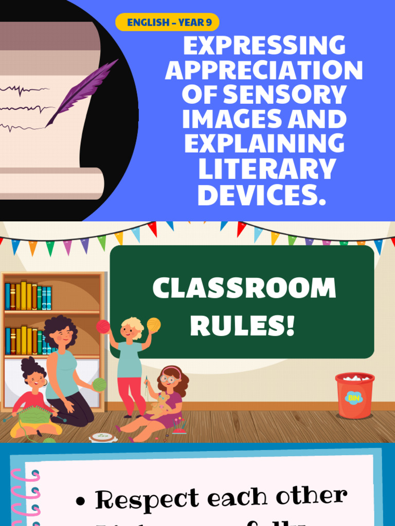 Sensory Imagery English Presentation in Colourful Graphic Grid Style ...