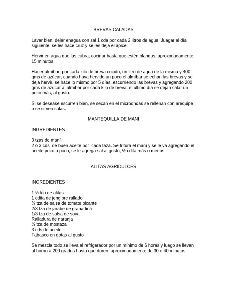 Brevas Caladas | PDF