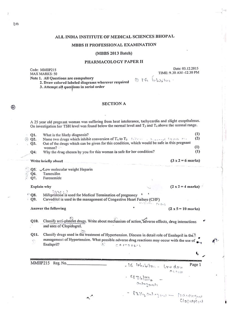 Pharma Question Papers | PDF