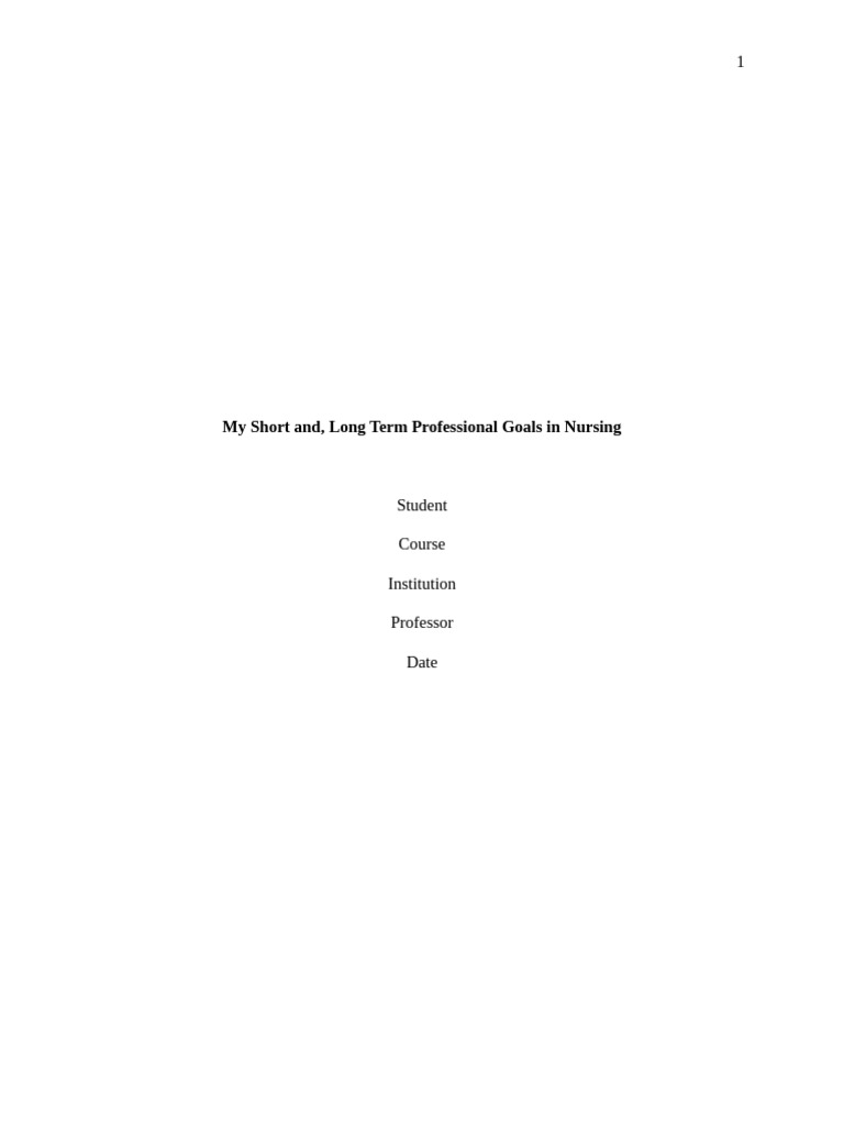 Describe Your Short and Long Term Professional Goals Edited | PDF ...