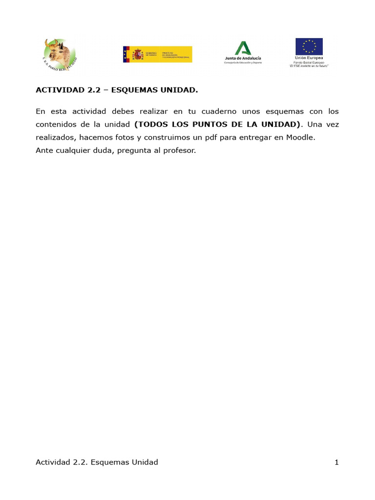 Actividad 2-2 - Esquemas Unidad | PDF