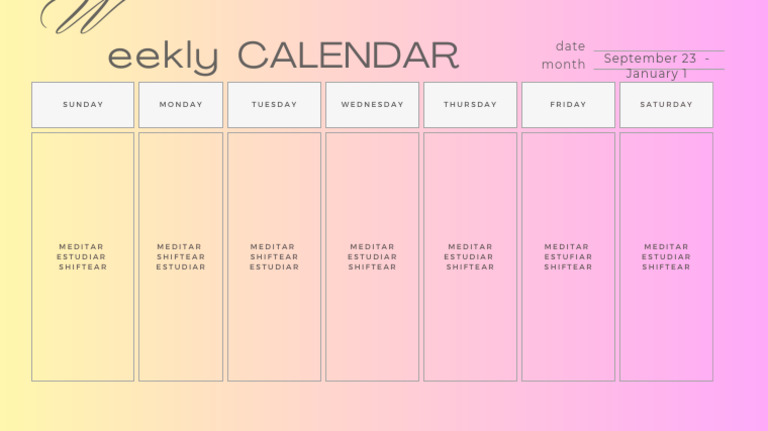 White Grey Minimalist Simple Weekly Calendar.pdf | PDF