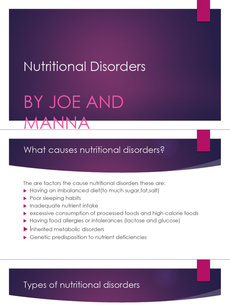 Nutritional Disorders Mana and Joe | PDF