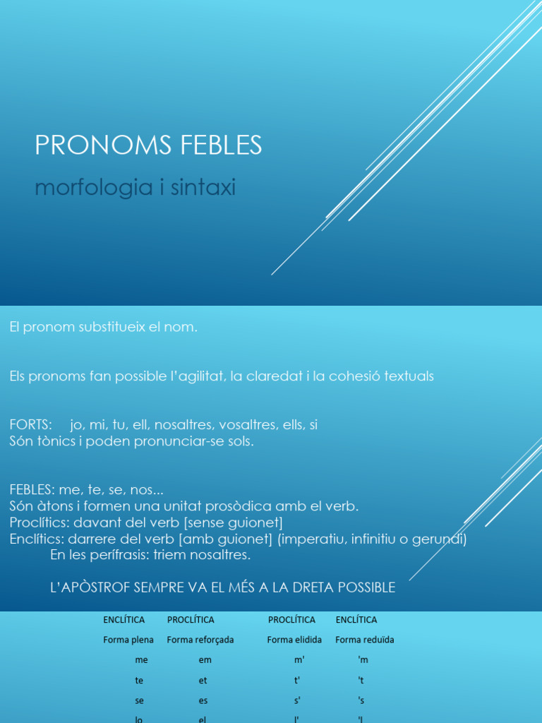Pronoms Febles | PDF