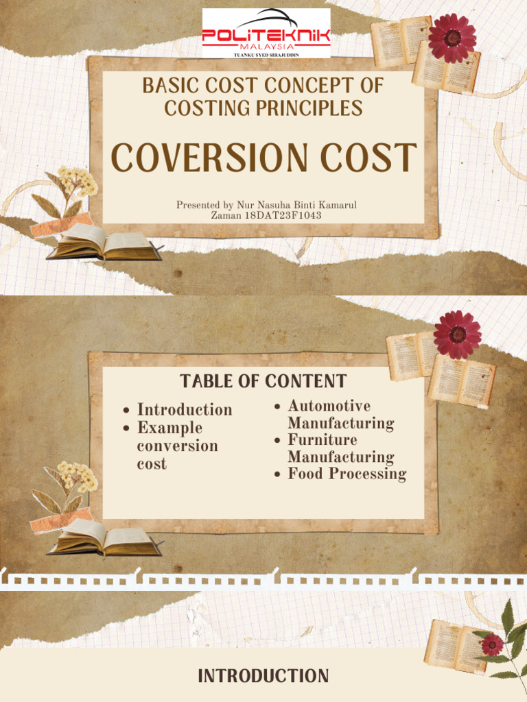 Understanding Conversion Costs | PDF