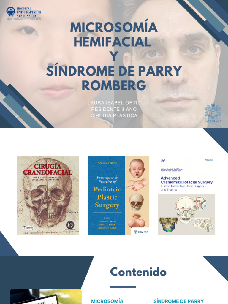 Microsomía Hemifacial y SD de Parry Romberg | PDF | Escuchando | Hueso