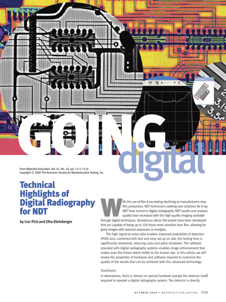 Technical Highlightsof Digital Radiographyfor NDT | PDF ...