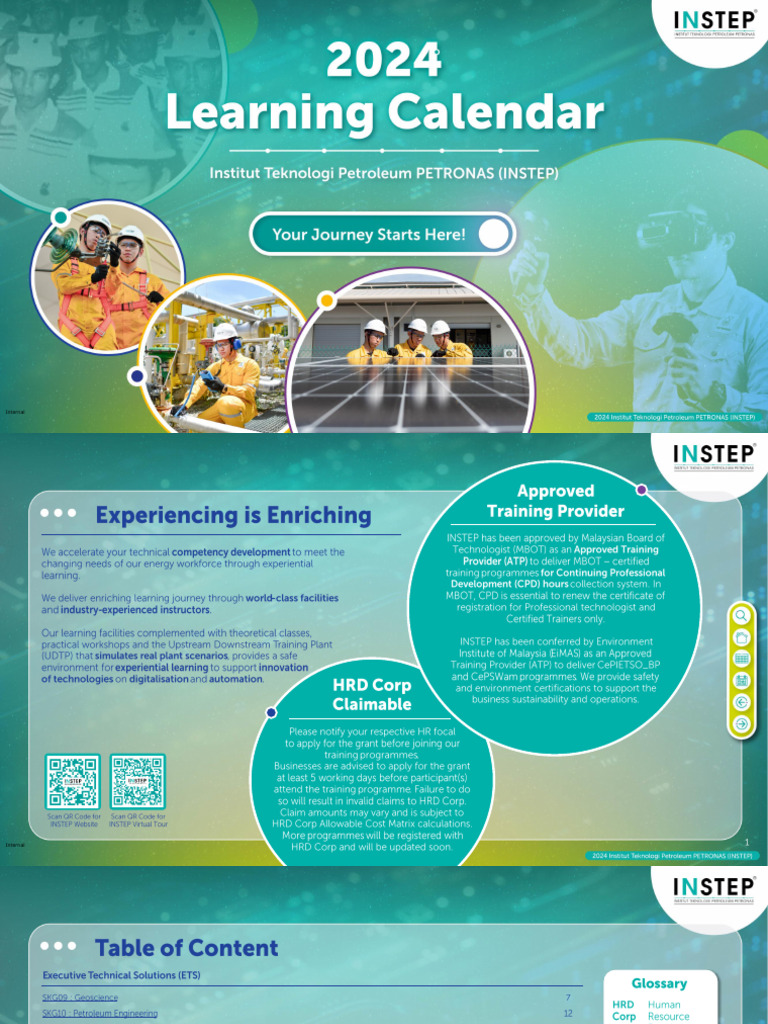 INSTEP Learning Calendar 2024 PETRONAS Group Edition | PDF