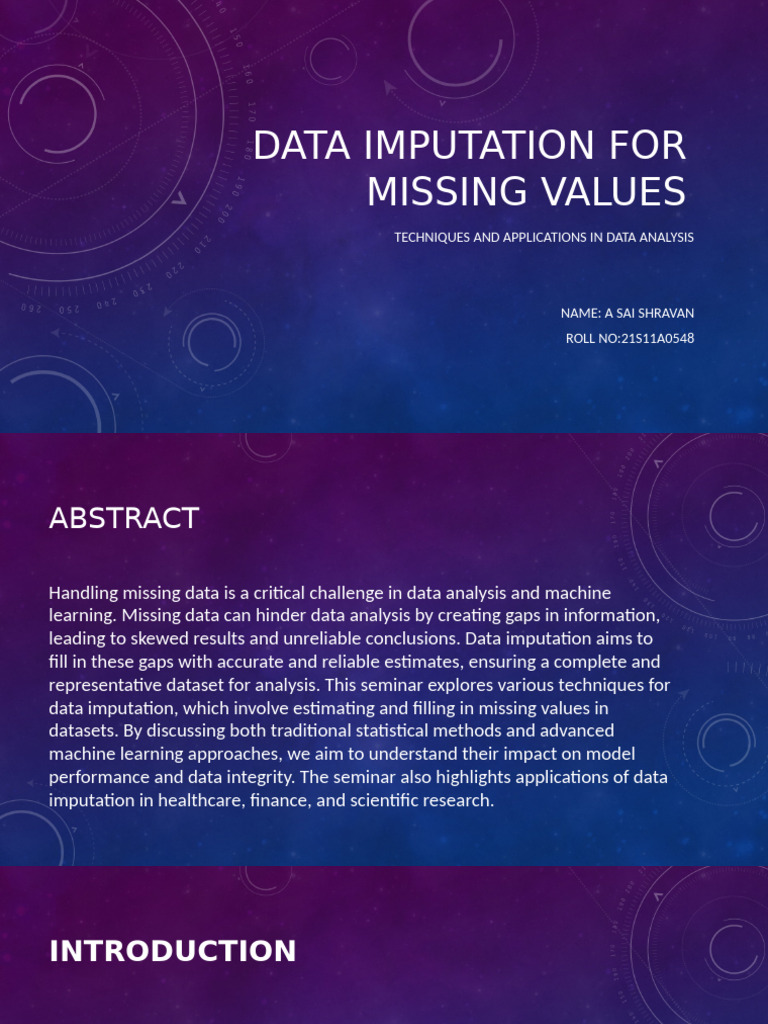 Data Imputation For Missing Values | PDF | Data Analysis | Applied ...