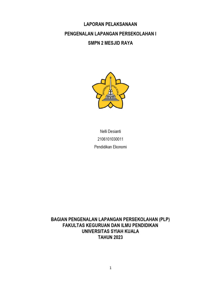 Sistematika Dan Laporan PLP 1-11 | PDF