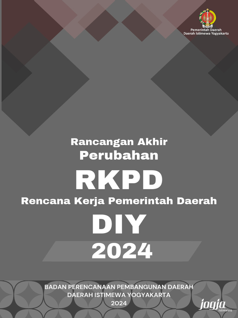 Perubahan RKPD DIY 2024: Rencana Kerja | PDF