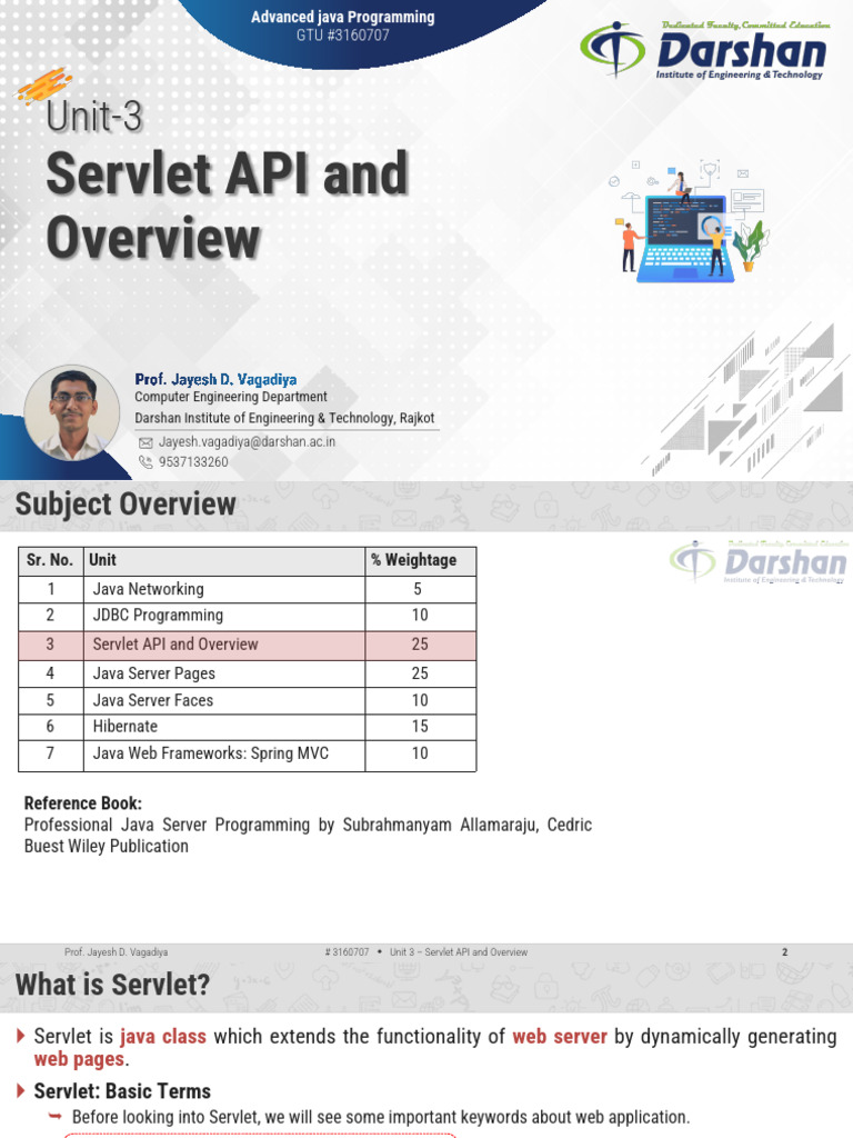 Servlet API Overview and Lifecycle Guide | PDF | Dynamic Web Page ...