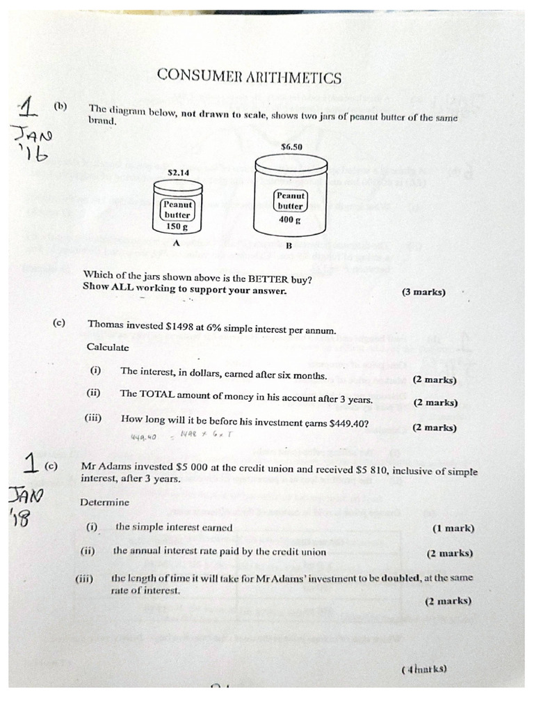 Consumer Arithmetic | PDF