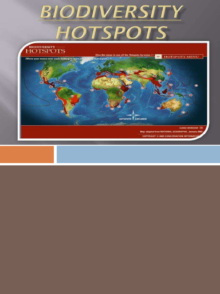 Biodiversity Hotspots | PDF | Ecological Restoration | Environmental ...
