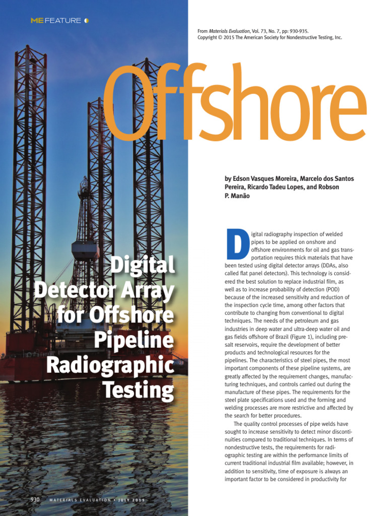 Offshore Pipeline Radiographic Testing Applicationsthe Best Solutionis ...