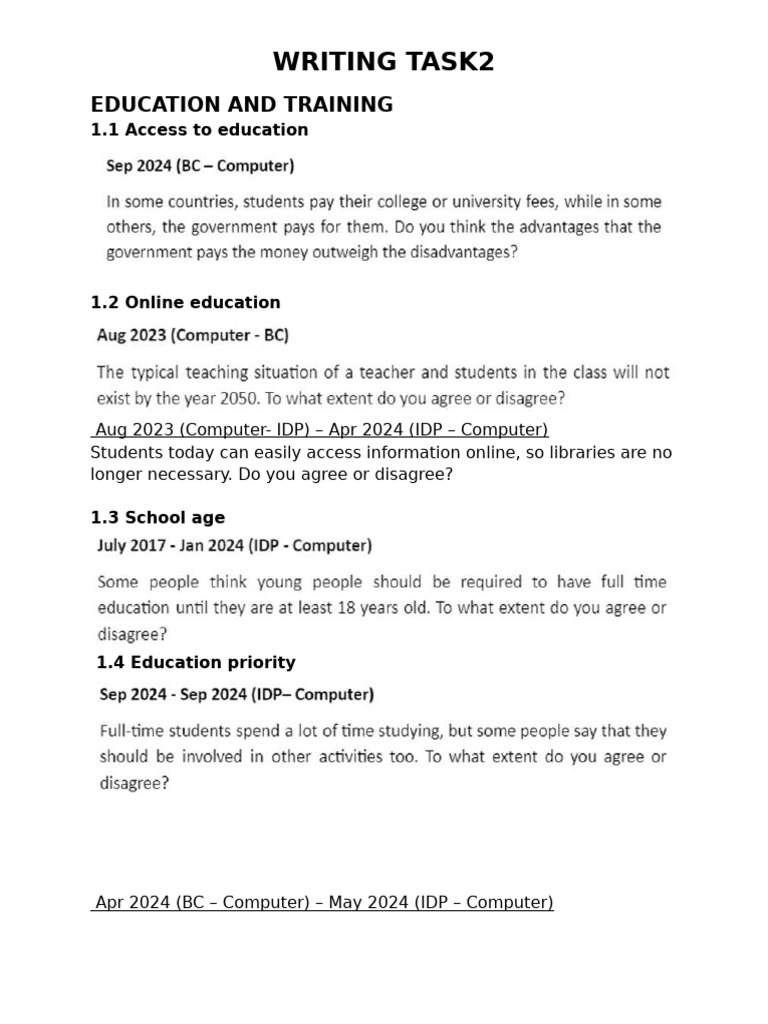 WRITING TASK_2 | PDF | Learning