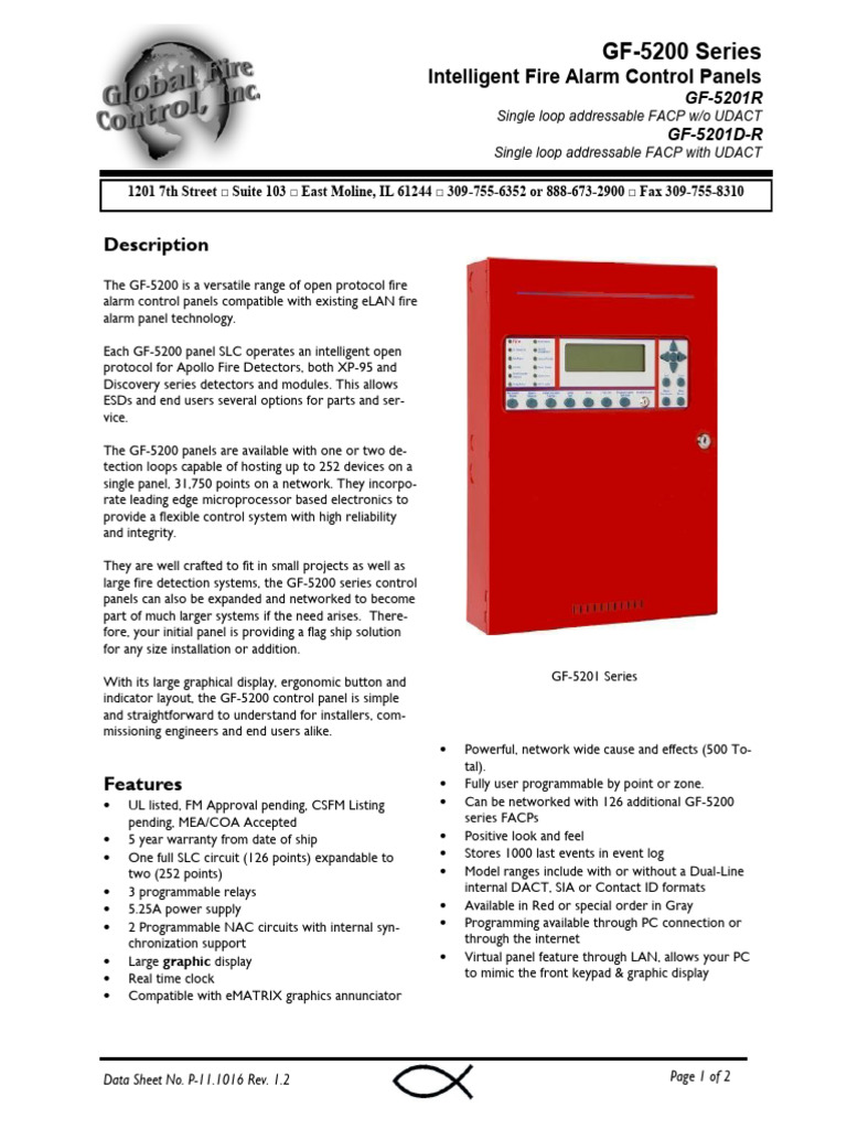 GF-5200 Series - Global Fire Control, Inc | PDF | Information And ...