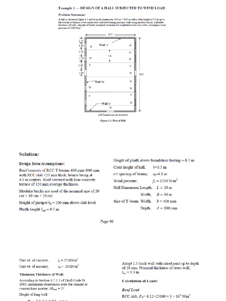 Masonry Design Examples | PDF
