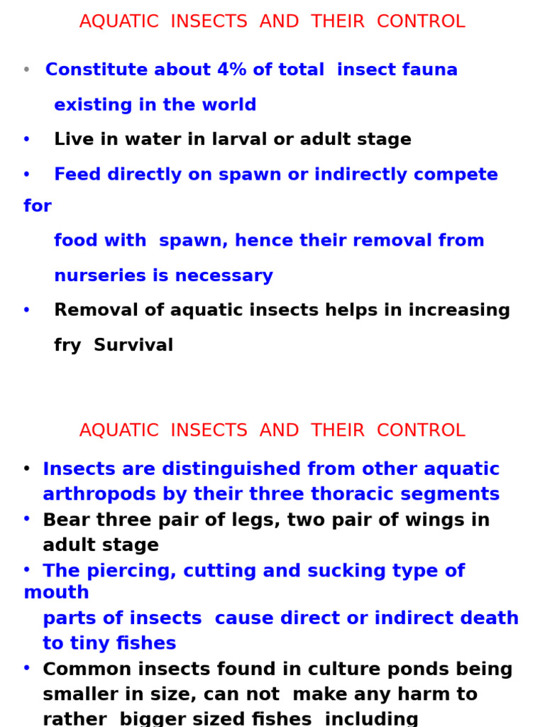 Control of Aquatic Insects in Ponds | PDF | Insects | Beetle