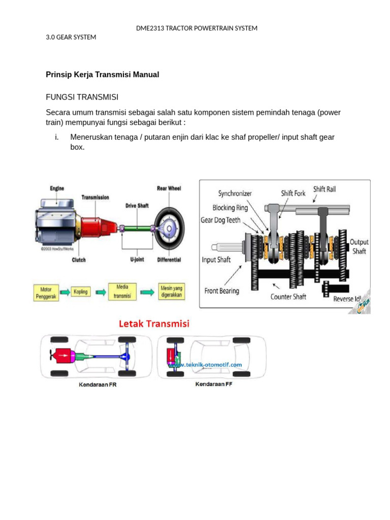Sistem Transmisi Traktor | PDF
